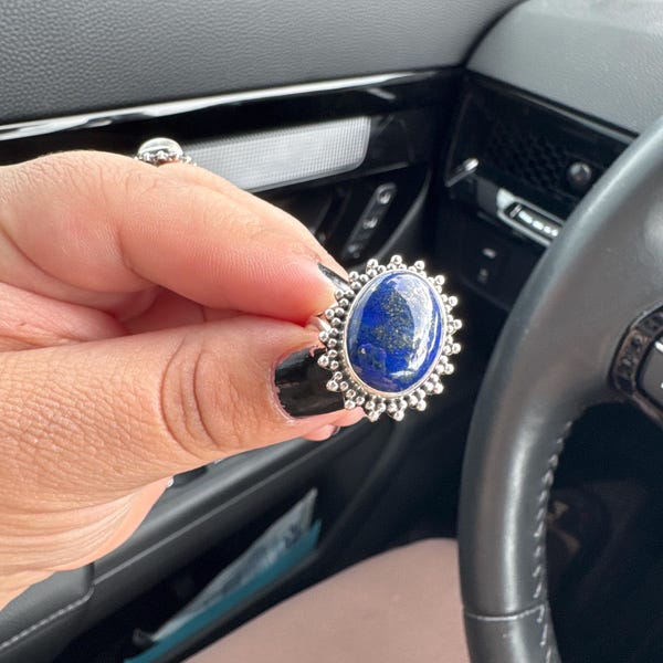 Natural Large Pear Shape Purple Labradorite Stone Pendant, 925 Sterling ...