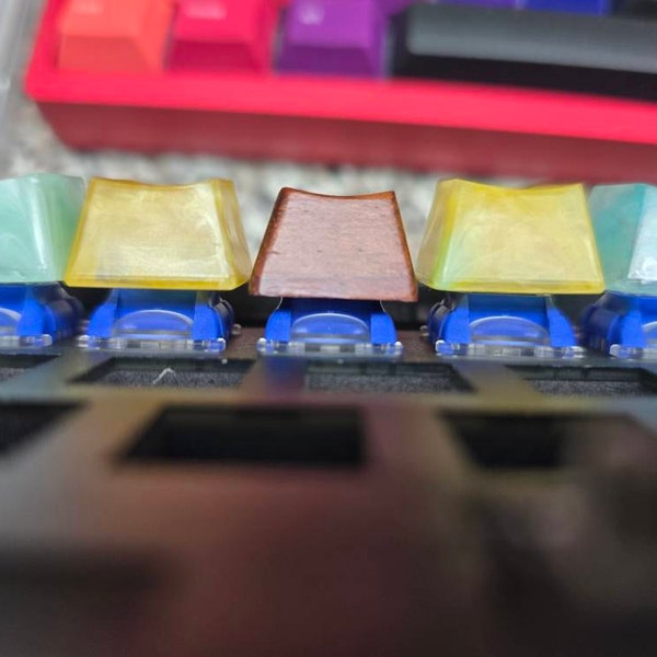 Custom Handmade Artisan Resin Keycap - Spacebar/escape/shift/backspace ...