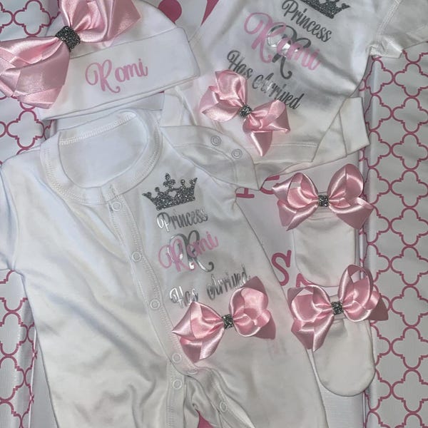 Newborn Baby Boy Homecoming Set, Any Name Sleepsuit / Babygrow Hat ...