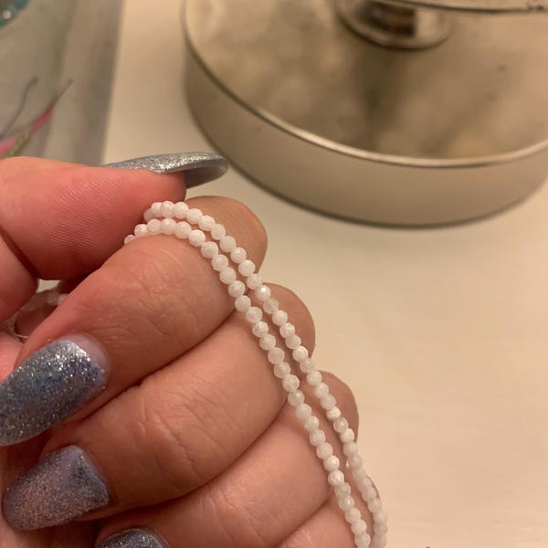 0.7mm 925 Sterling Silver White Gold Plated Chain, Silver Chain ...