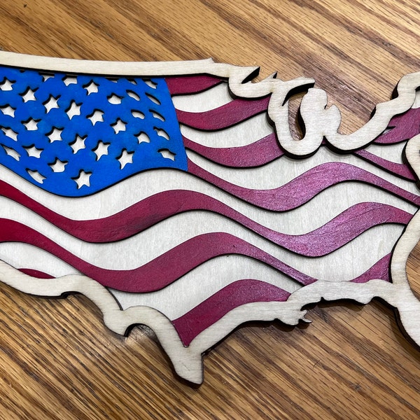 DIGITAL SVG File DXF Glowforge Ready Laser Cut Layered United States ...