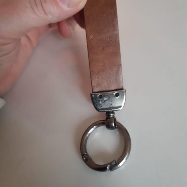 Personalized Jewelry Box Leather & Gold Keychain - Attach to Handbag ...
