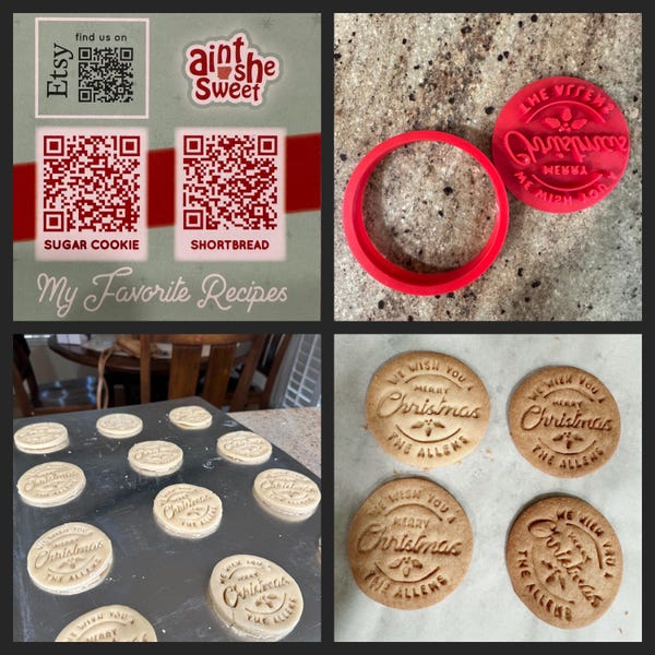 Personalized Cookie Cutter for Christmas, Stamp With Family Name ...