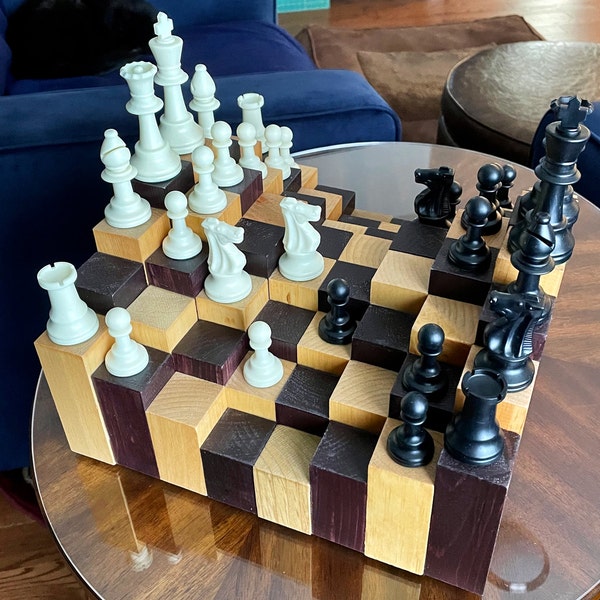 3d Chess Board - Large Handmade Wooden Set - Perfect Gift for Chess ...