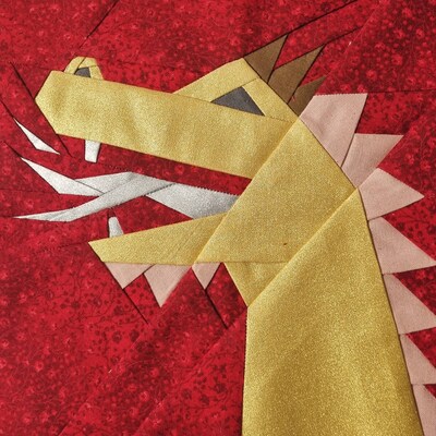 DRAGON Block PDF Pattern - Etsy