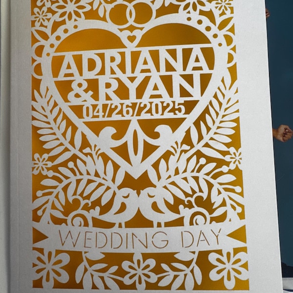 Personalized Wedding Card Custom Wedding Gift With Names and Date ...