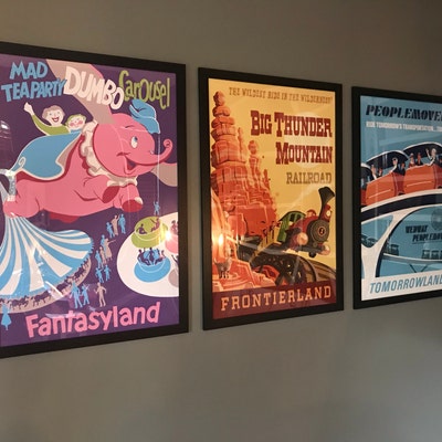 Vintage Walt Disney World People Mover Attraction Poster, Wedway ...