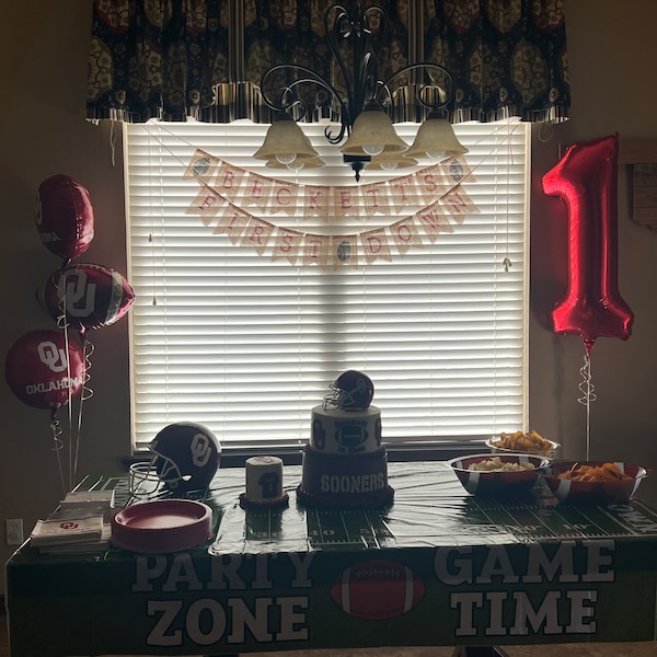 First Down Birthday, First Down Football Party, Rookie Year Birthday ...