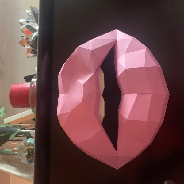 Set of 4 Paper Lips| Makeup Wall Art | Lips Wall Art | Dentist Gift ...