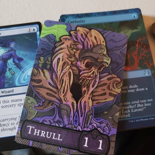 2 Wurm Tokens Custom Altered MTG Magic the Gathering Fantasy Board Game ...