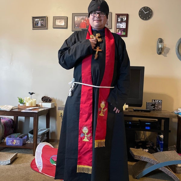 Hooded Monk Robe, Medieval Robe, Cultist Costume, Priest Habit, Ritual ...