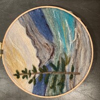 Sheep Felted Painting Kit Landscape Picture Needlepoint - Etsy Canada