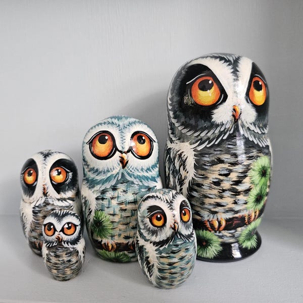 Nesting Dolls, Matryoshka angel With Arch 7 Tall,5 Pieces Inside.hand ...