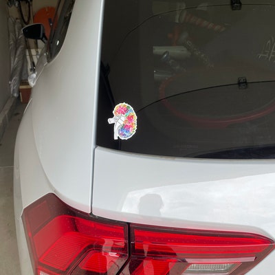 Anatomical Kidney Floral Vinyl Sticker. Vinyl Decal, Laptop Sticker ...