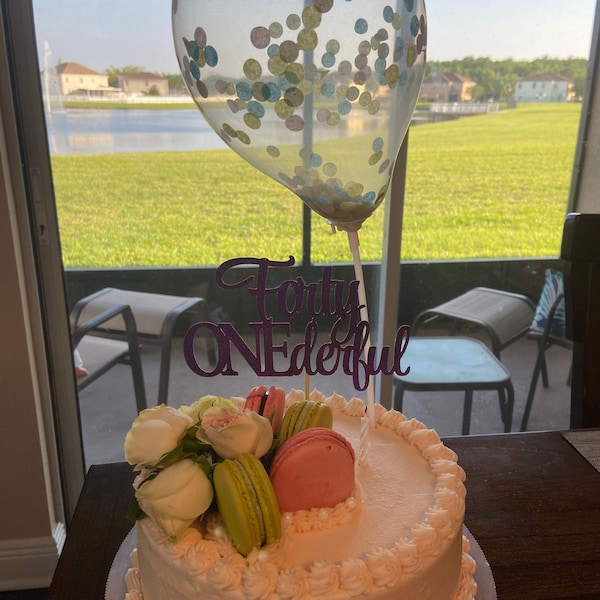 Forty Onederful Cake Topper, Forty Onederful Cake Topper, 41st Birthday ...