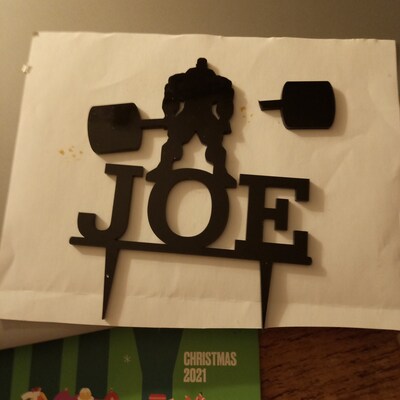 Personalised Body Builder Cake Topper - Etsy