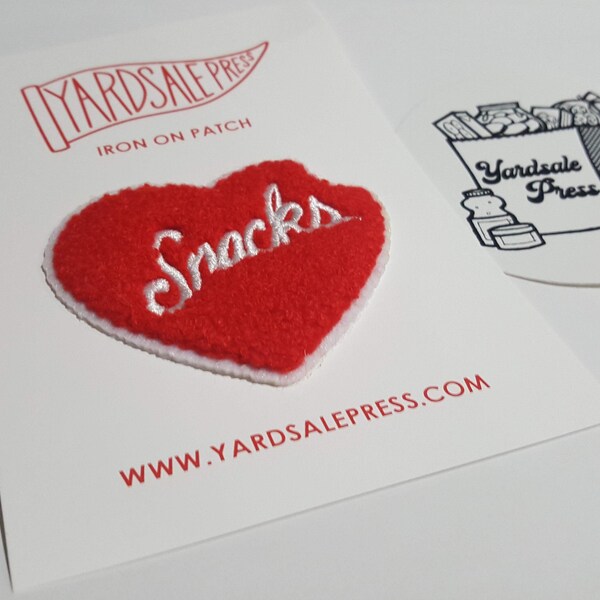 Snacks Chenille Patch - Etsy