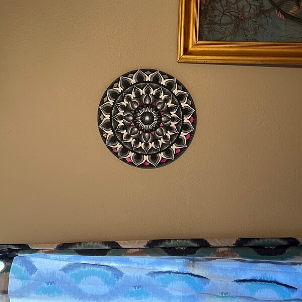 Large 24 Inch Original Mandala Painting, Wall Hanging, Mandala Art ...