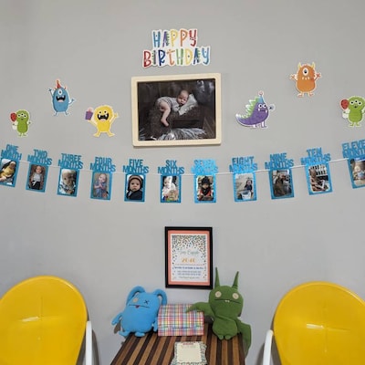 First Birthday Balloon 'ONE' Boxes for Baby Boy WITH 24 Balloons Baby ...