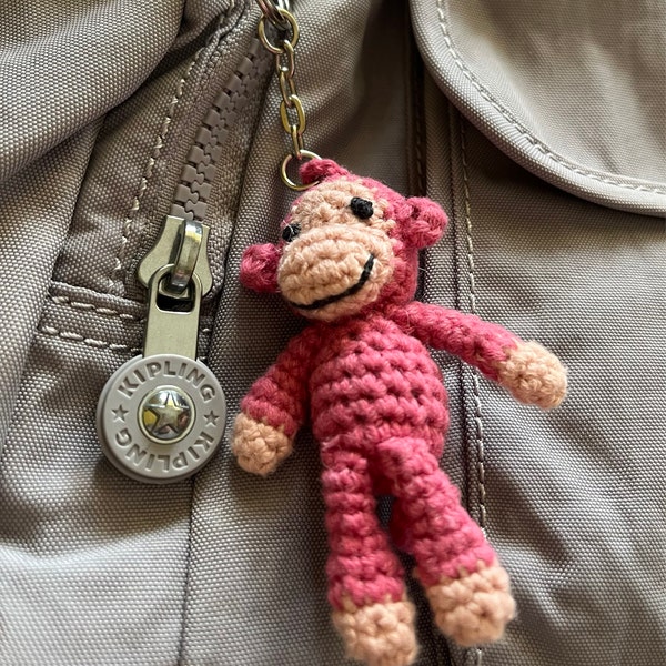 Pink Monkey Crochet, Cute Crochet Monkey, Gift Ideas, Gift for Him, Gift for Her, Little Monkey ...