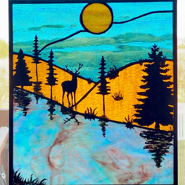 Tree2 - Windy Tree Copper Foil Overlay for Stained Glass - Etsy