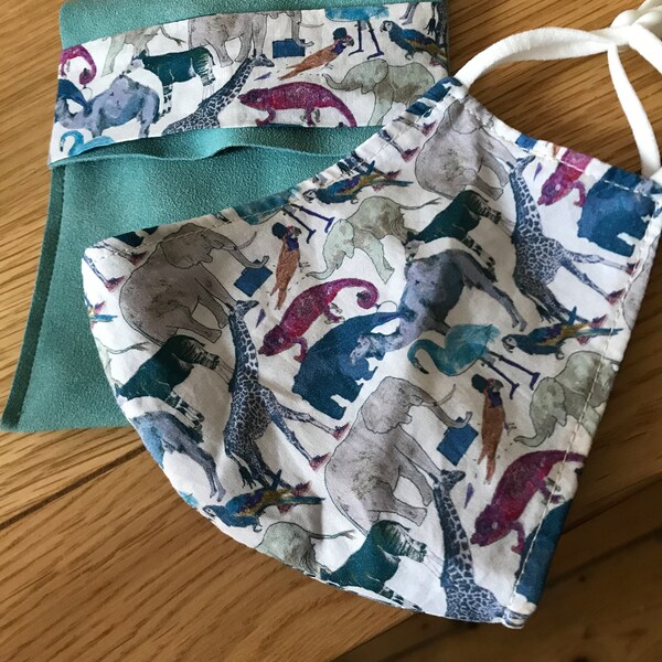 Liberty Print Face Mask, Face Mask, Adjustable Mask, Breathable Mask ...