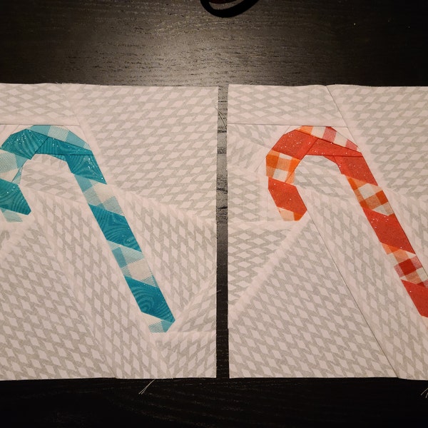 Candy Cane Paper Piecing Pattern, PDF - Etsy