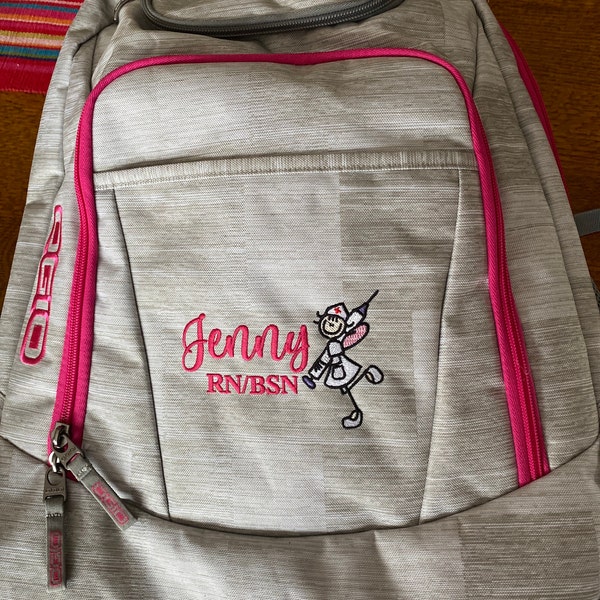 Personalized Nurse Backpack Custom Embroidered Respiratory Radiology ...