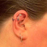 14K 16G Solid Gold Dermal Piercing/internally Threaded Dermal Anchor ...