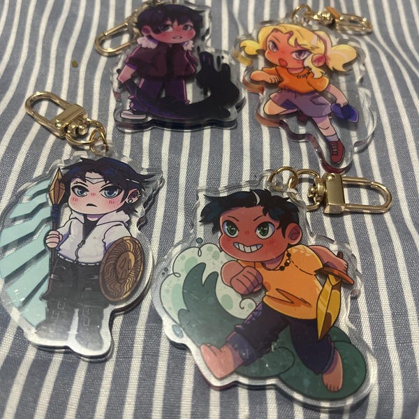 Percy Jackson Character Keychain Charms - Etsy