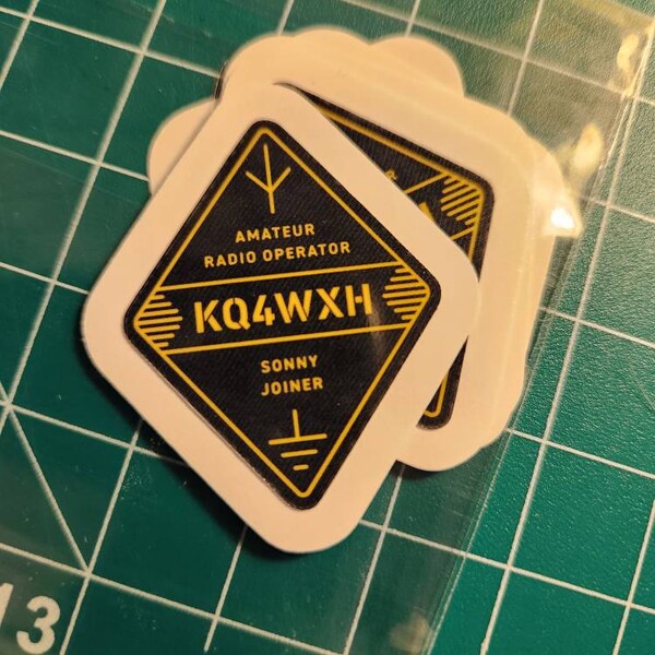 Ham Radio Call Sign Sticker Personalized Waterproof Dishwasher-safe ...