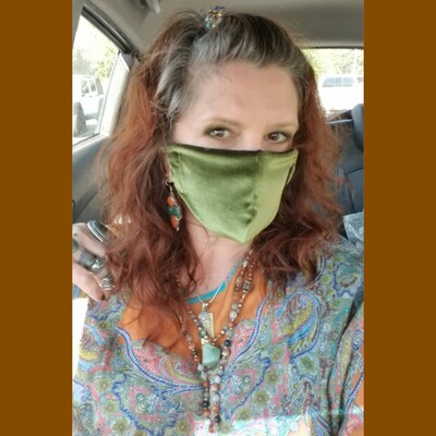 Green Face Mask Adjustable Face Mask Face Mask Velvet Face Covering ...