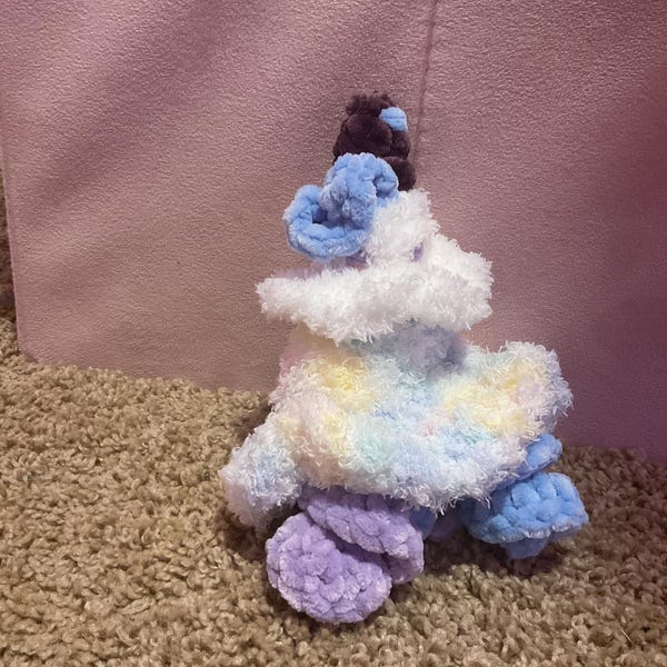 Clown Amigurumi Handmade Plush Handcrafted Clowncore/kidcore Plushy ...