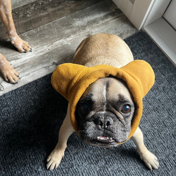 Frenchiestore Organic Dog Frenchie Ear Warmers | Fawn Frenchie - Etsy