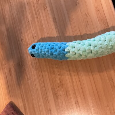 Crochet Gummy Worm Stuffed Animal Amigurumi Handmade Plushie Stocking ...