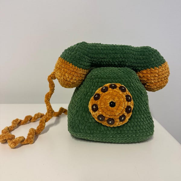 Retro Telephone Crochet Pattern, Amigurumi Telephone Crochet Pattern ...