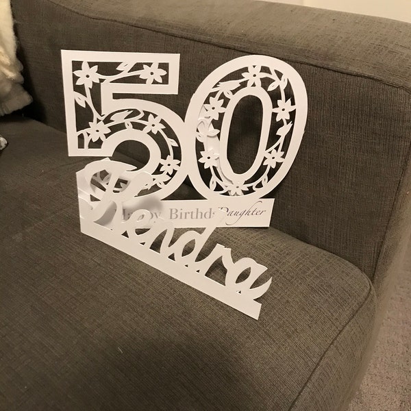 Personalised 80th 3D Paper Cut Card for a Mum/ Grandma/aunt/sister ...