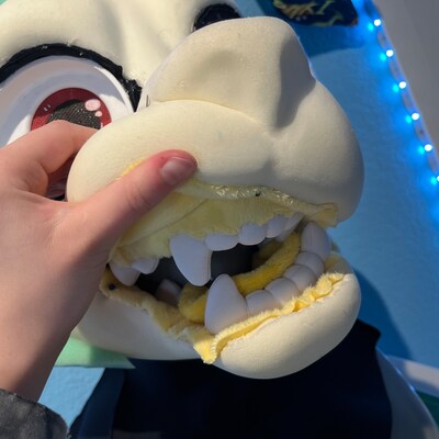 Plush Fursuit Jaw Set, Teeth With Gums Tutorial and Practice Pattern ...