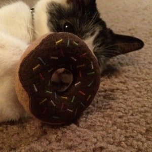 Chocolate Frosted Donut With Sprinkles Organic Catnip Cat Toy - Etsy
