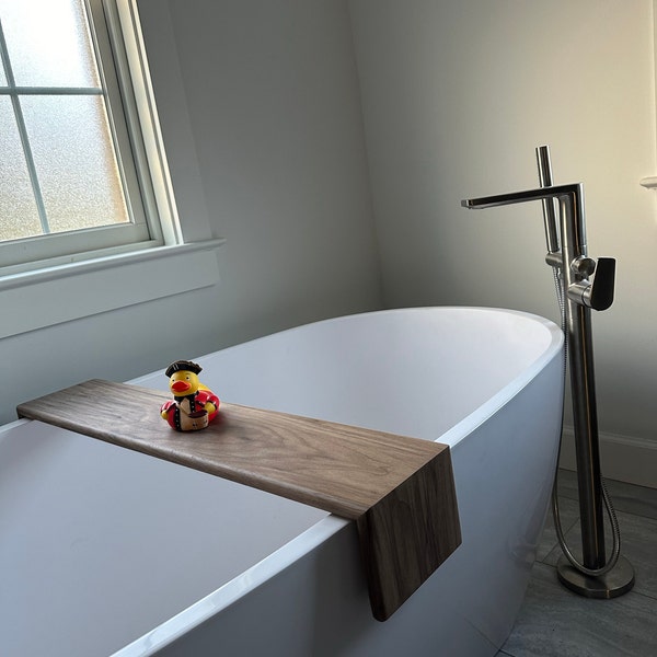 Ottoman Coffee Table on Wheels, Walnut Custom Ottoman Tray, Solid Wood ...