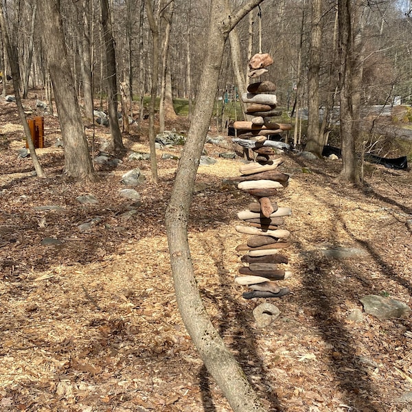 Rocky Beach-large Driftwood Mobile/valhalla Ladder/witches Ladder/art W ...