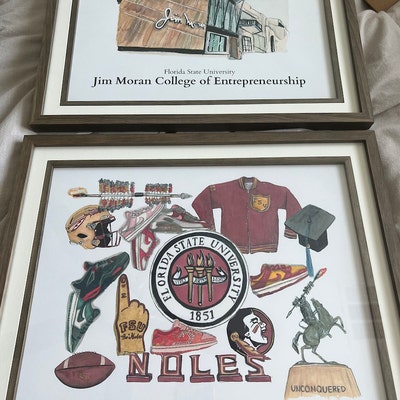 Florida State University Vintage Icons Print / FSU Art Print / - Etsy