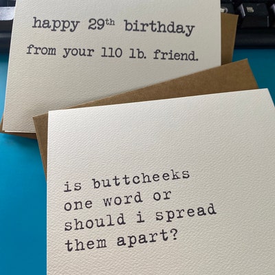 Happy 29th Birthday From Your 110 Lb Friend / Sarcastic Birthday Card ...