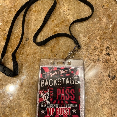 VIP Pass Invite Design Rock Star Backstage Pass Vip - Etsy