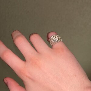 SALE Sterling Silver Lotus Crown Ring / Lotus Flower Ring / Divine ...