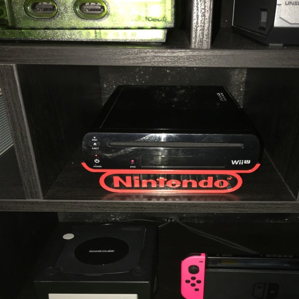 Nintendo Wii U Horizontal Display Stand With Nintendo Logo 3D Printed ...