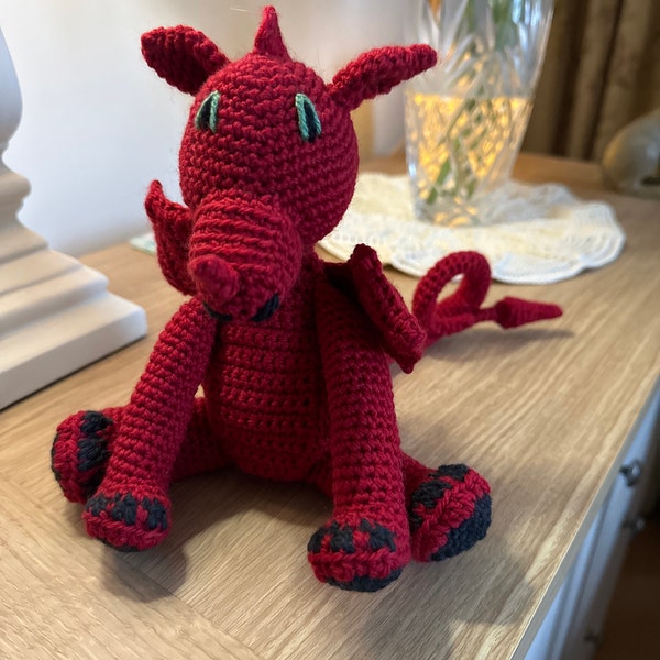 Welsh Dragon Crochet Pattern - Welsh Dragon Pattern - PDF in US and UK ...