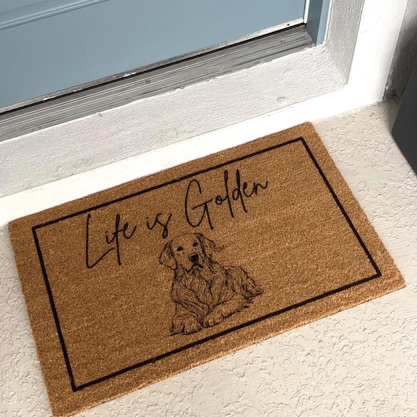 Cute Welcome Doormat - Pink Aesthetic Scalloped Entryway Mat - Girly ...