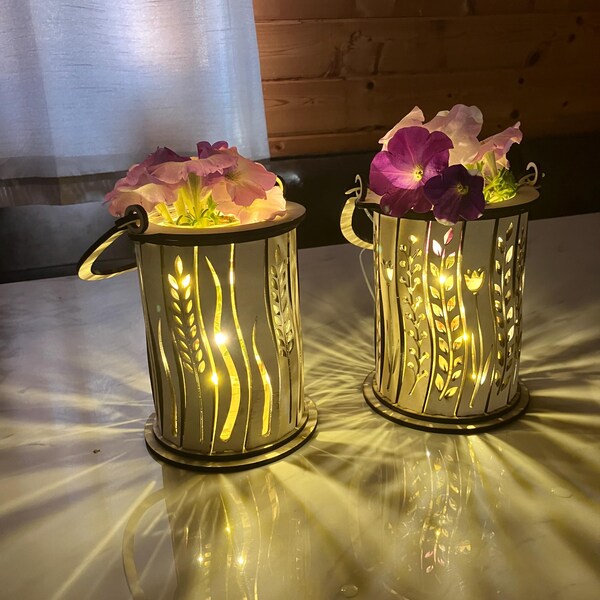 Lantern Laser Cut File 3D Glowforge Cricut SVG DXF for Plasma DIY Cnc ...