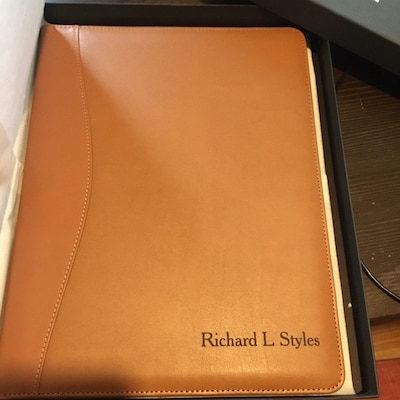 Executive Tan Leather Personalized Portfolio, Custom Portfolio ...